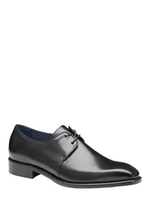 Johnston & Murphy Collection Larson Plain Toe Derby - Black Italian Calfskin