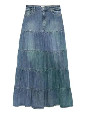 Alice + Olivia Denim Maxi Skirt - Blue
