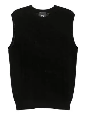 Y3 X Adidas Graphic Knit Vest - Black