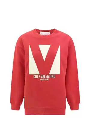 Valentino Garavani Logo-print Sweatshirt - Red
