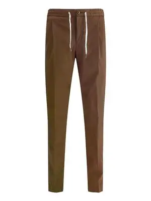 PT TORINO Drawstring-waist Chinos - Brown