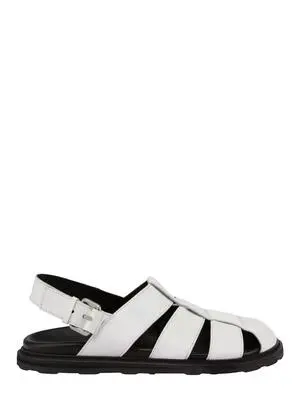 Moschino Patent Leather Sandals - White