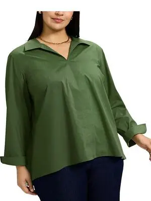 Foxcroft Agnes Stretch Shirt Basil