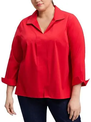 Foxcroft Agnes Stretch Shirt - Simply Red