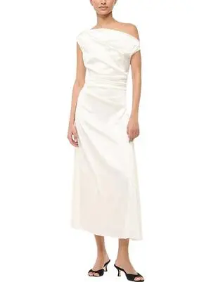 Staud Phare Silk Blend Dress - Ivory