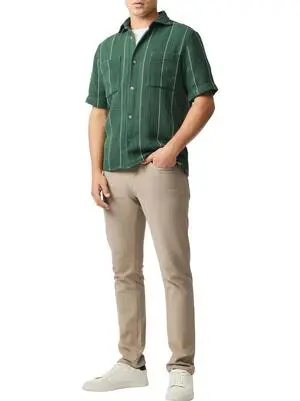 Rodd & Gunn Point Break Regular Fit Short Sleeve Shirt - Moss