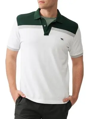 Rodd & Gunn Whitby Color Block Regular Fit Polo Shirt - Forest