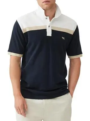 Rodd & Gunn Whitby Color Block Regular Fit Polo Shirt - Navy