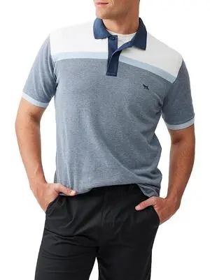 Rodd & Gunn Whitby Color Block Regular Fit Polo Shirt - Sky