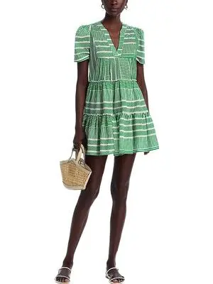 Aqua V-Neck Mini Dress - Exclusive Green