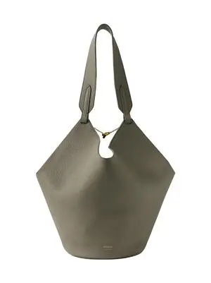 Khaite Lotus Small Textured-leather Tote - Green