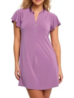Fleur't Flutter Sleeve Sleep Shirt Berry Glaze