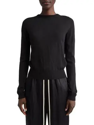 Rick Owens Biker Level Virgin Wool Sweater - Black