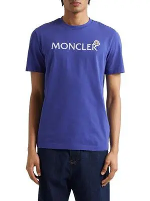 Moncler Logo Patch Graphic T-shirt - Blackberry Jam