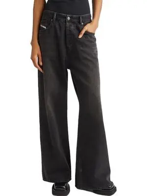 DIESEL® 1996 D-sire Low Rise Wide Leg Jeans - Black