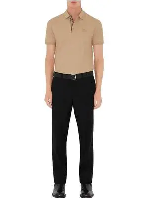 Burberry Cotton Polo Shirt Soft Fawn