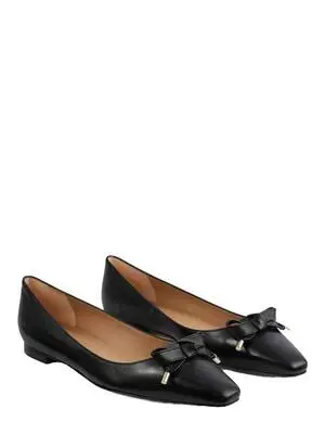 LK BENNETT Mabel Bow Flat - Black