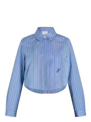 PATOU Cropped Printed Shirt - Blue
