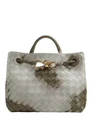 Bottega Veneta Bottega Veneta Small Andiamo Top Handle Bag Grey