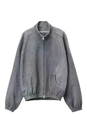 Alexander Wang Leather Track Jacket - Grey