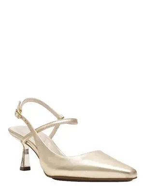 Anne Klein Anne Klein Cosmo Ankle Strap Pump Light Gold