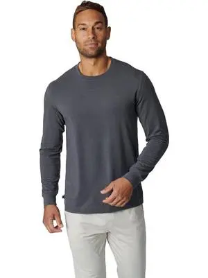 LEISURE LAB Long Sleeve Everyday T-shirt - Slate