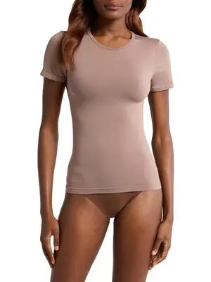 Nordstrom Seamless Layering Tee Brown Taupe