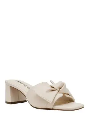 Anne Klein Kizmet Bow Slide Sandal - Bone
