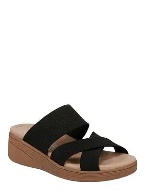 LIFESTRIDE Bzees Fiona Wedge Sandals - Black