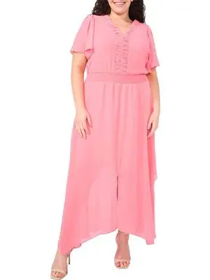 CECE DUPRAZ CeCe Flutter Sleeve Maxi Dress Confetti