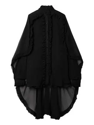 Zimmermann Illuminate Cape-effect Shirt - Black