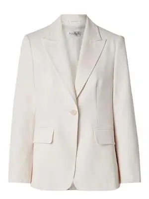 Max Mara Palchi Wool-twill Blazer - White