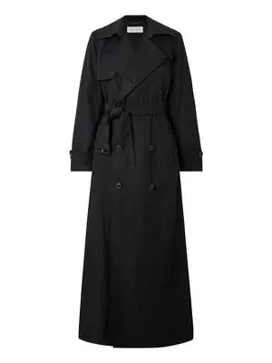 Dries Van Noten Double-breasted Twill Trench Coat - Black