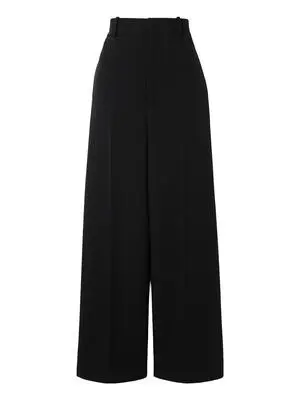 Carven Wide-leg Twill Trousers - Black
