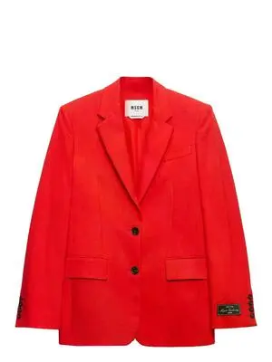 MSGM Single-breasted Blazer - Red