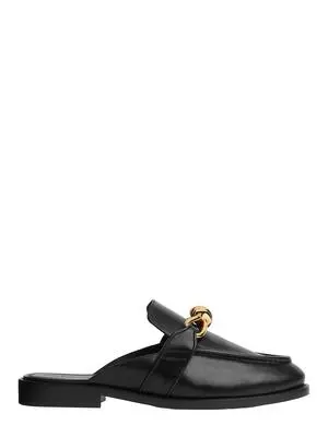 Bottega Veneta Leather Astaire Open-back Loafers - Black