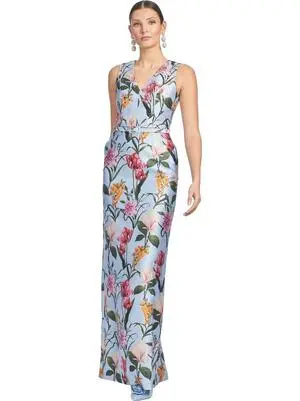 Sachin & Babi Adellyn Floral Gown - Blue
