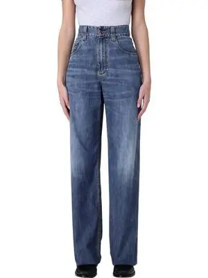 Brunello Cucinelli Flared Jeans With Monile Embellishment - Blue