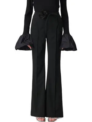 ROTATE BY BIRGER CHRISTENSEN Wide Leg Trousers - Black