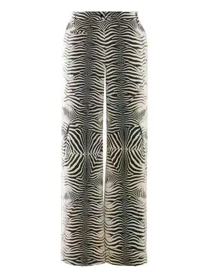 Roberto Cavalli Tigress-print Trousers - White
