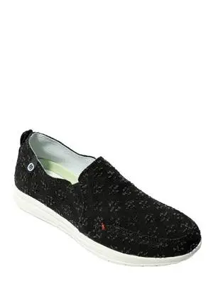 Minnetonka Expanse Slip-on Sneaker - Black Distressed Denim