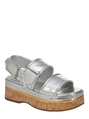 Franco Sarto Franco Sarto Piper Slingback Platform Sandal Silver