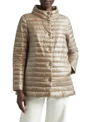 Herno Ultralight Reversible Down Puffer Jacket - Taupe To Chantilly