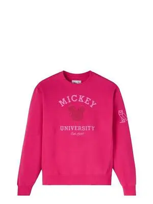 OVO X Disney Valentine's Collegiate Crewneck Sweatshirt - Fuchsia