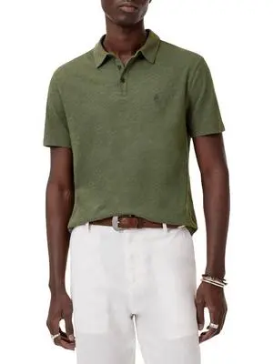 John Varvatos Victor Organic Cotton Polo - Light Olive
