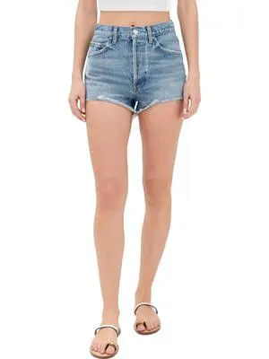 AGOLDE Ridley Vintage High Rise Denim Shorts - Chant