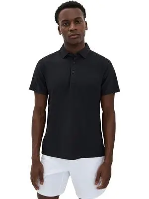 RHONE Regatta Pique Polo - Black