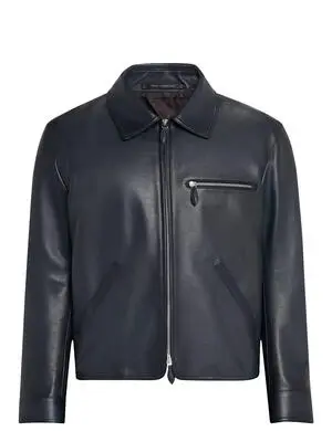 Berluti Full-zip Leather Jacket - Black Shade
