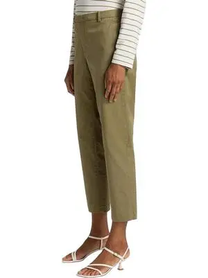 Vince Mid-rise Chino Pants - Olive Ston