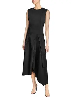 Santorelli Maddy Asymmetric Dress - Black